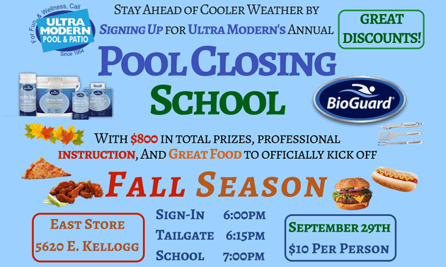 Pool Closing School is September 29
