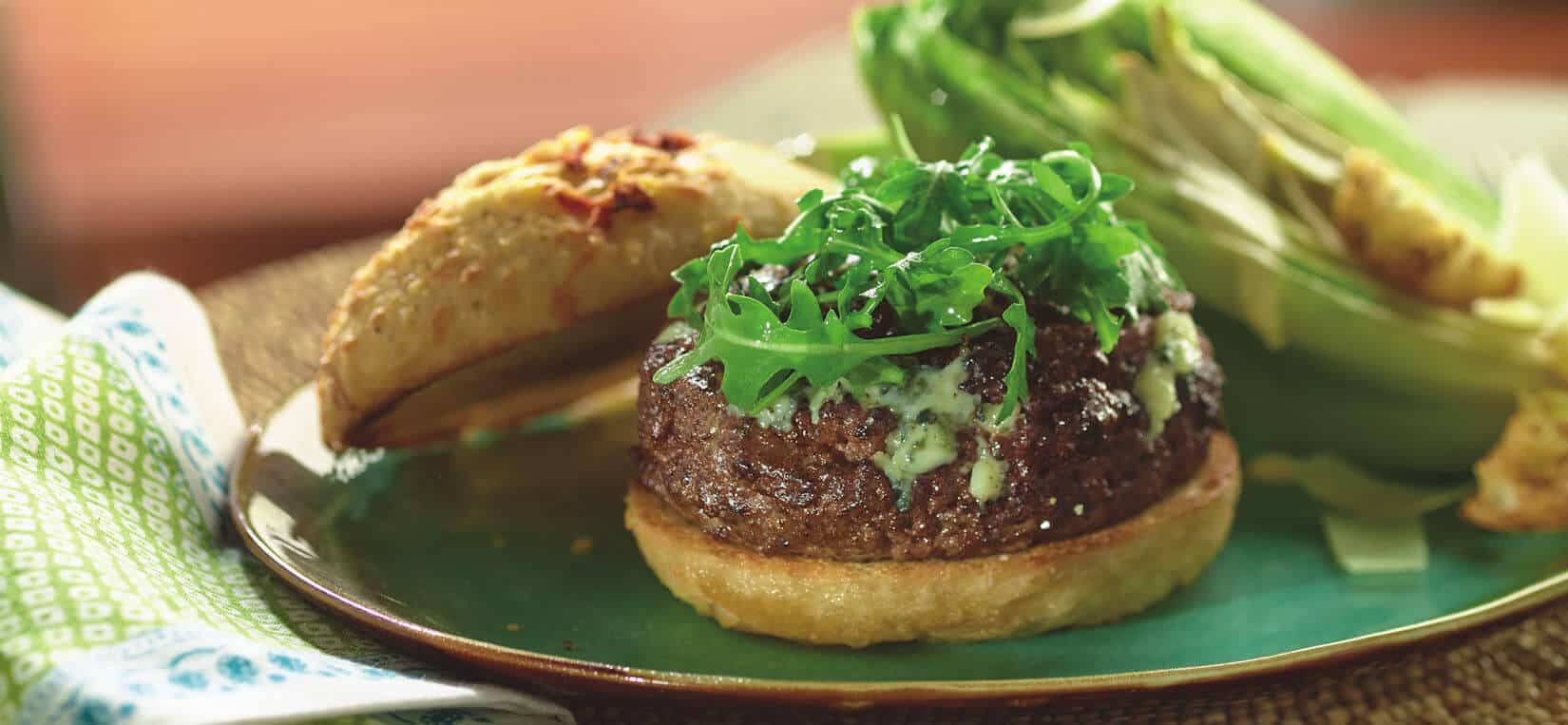 Stuffed Blue Cheese Bacon Burger