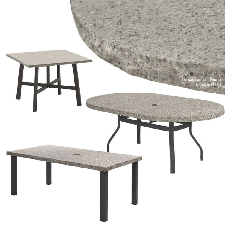 Shadow Rock Dining Table - Ultra Modern Pool & Patio