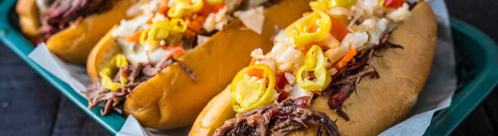 Italian Beef Sandwich | Ultra Modern Pool and Patio