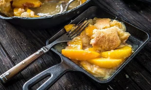 Baked Peach Cobbler | Ultra Modern Pool and Patio