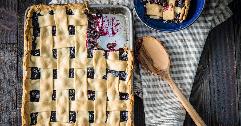 Baked Blueberry Slab Pie | Ultra Modern Pool and Patio