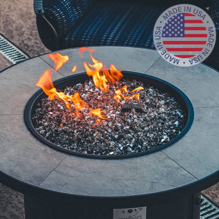 Capri Steel 30" Round Fire Pit - Ultra Modern Pool & Patio